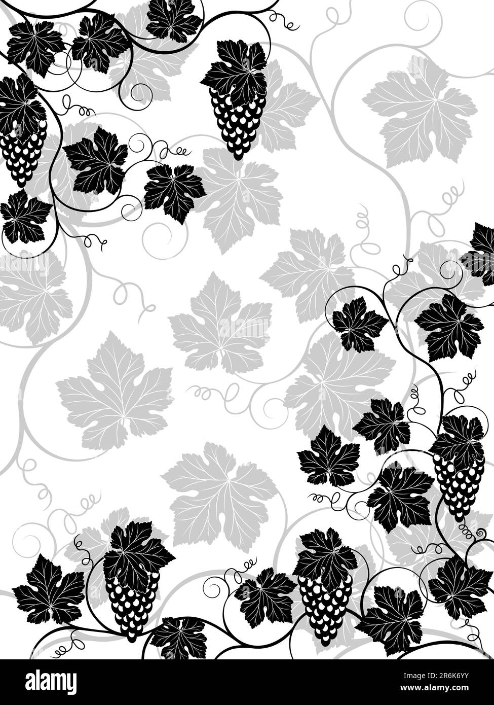 Floral background with a vine. Vector illustration Stock Vector Image ...
