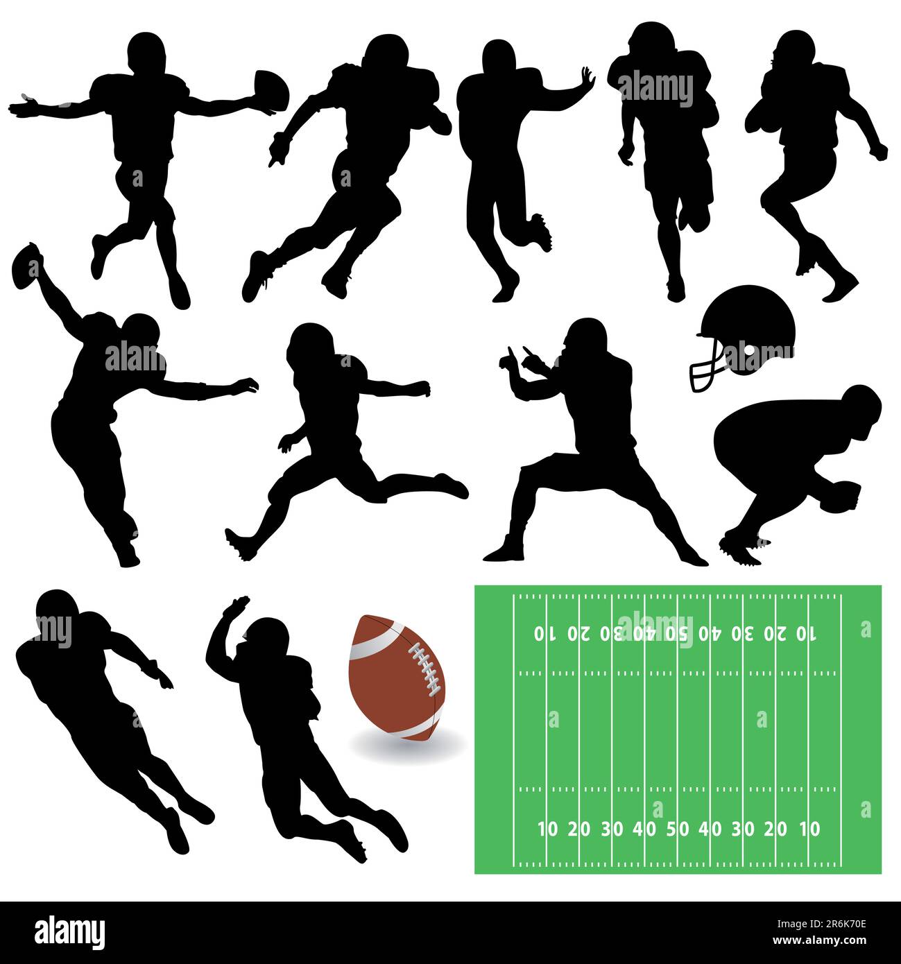 vector set of football players Stock Vector Image & Art - Alamy