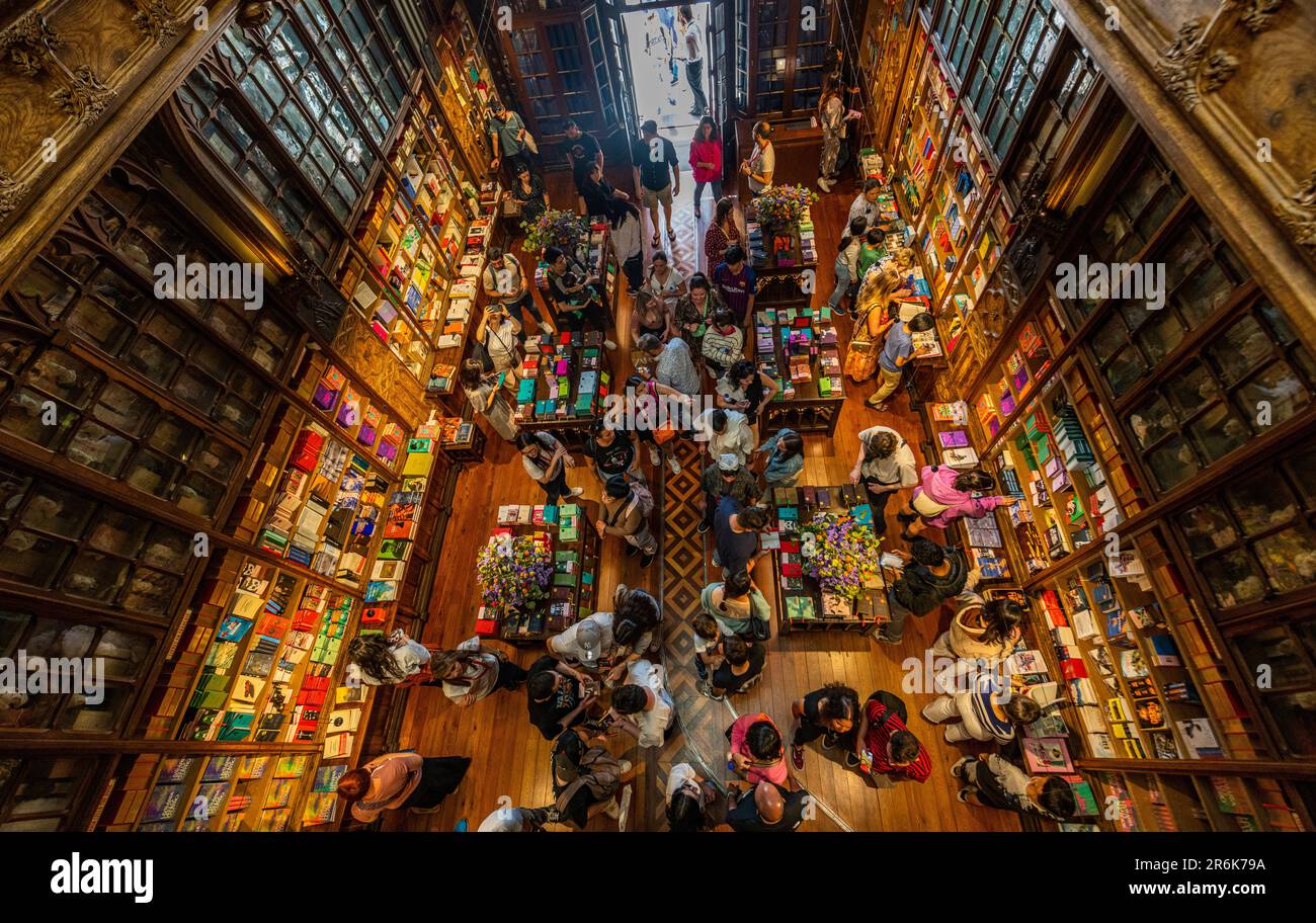 Interior of the Lello (Harry Potter library), UNESCO World Heritage ...