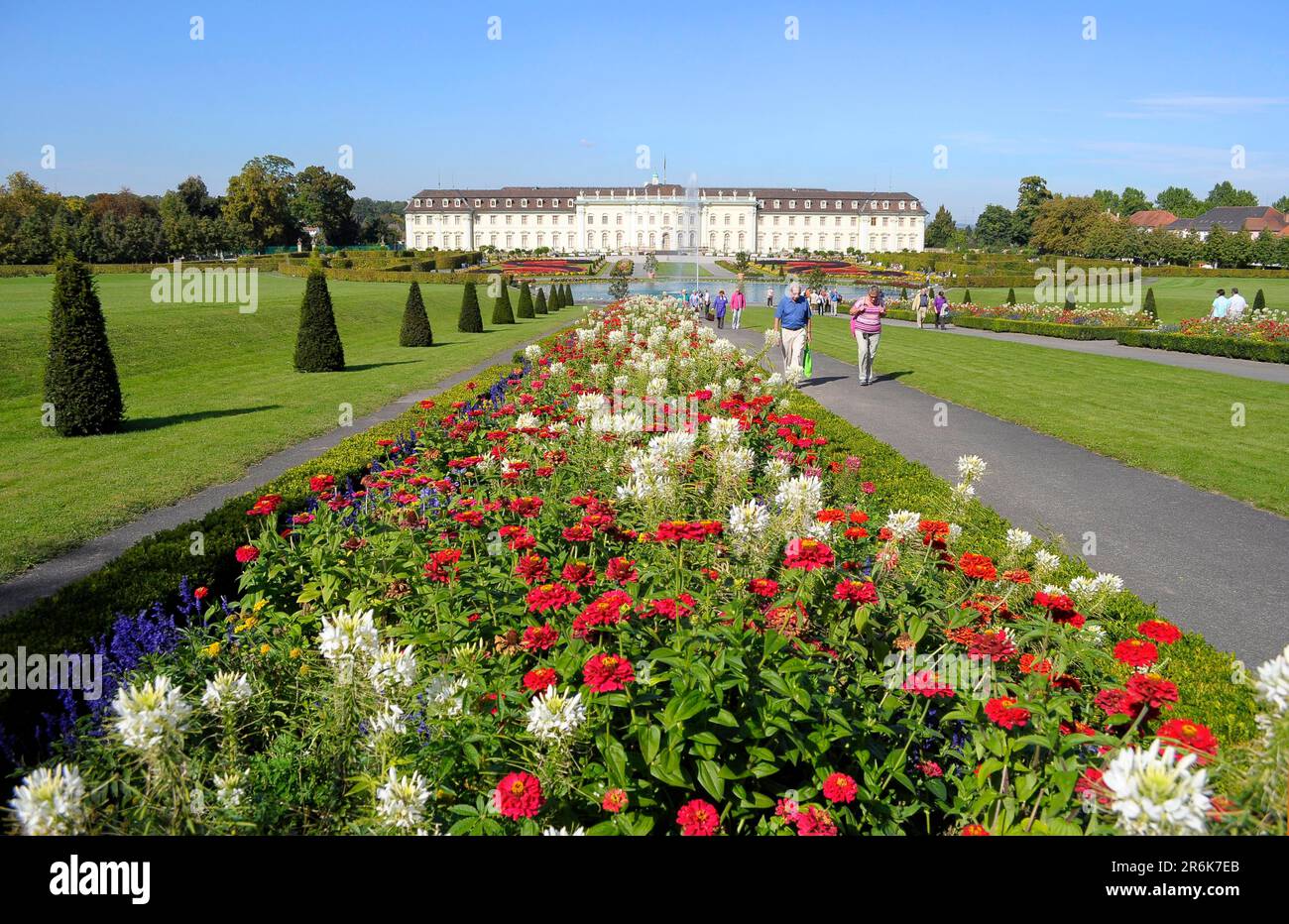 Ludwigsburg Flowering Baroque Palace, BW Stock Photo - Alamy