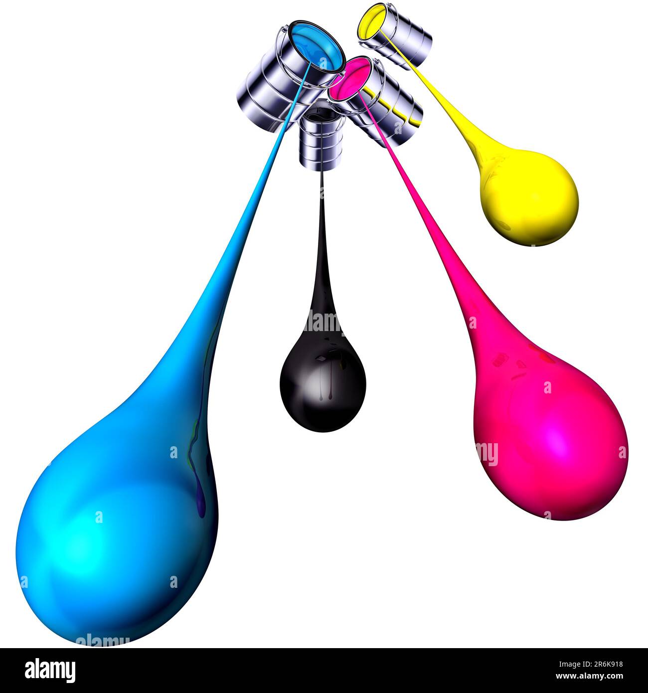 high resolution rendering of a cmyk concept Stock Photo - Alamy
