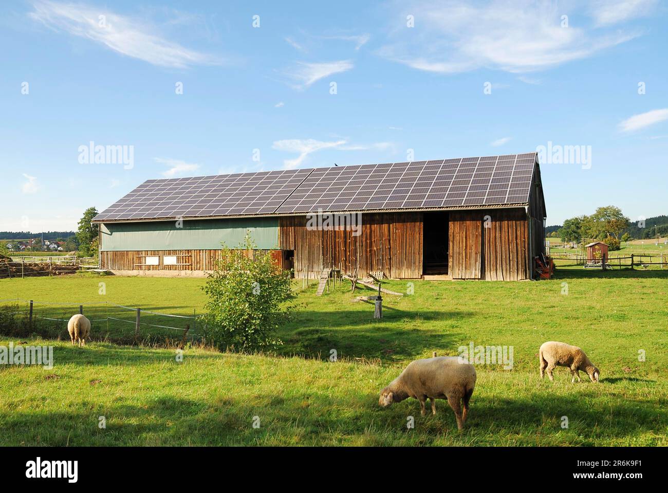 Solar panel on the roof of an old barn hi-res stock photography and ...