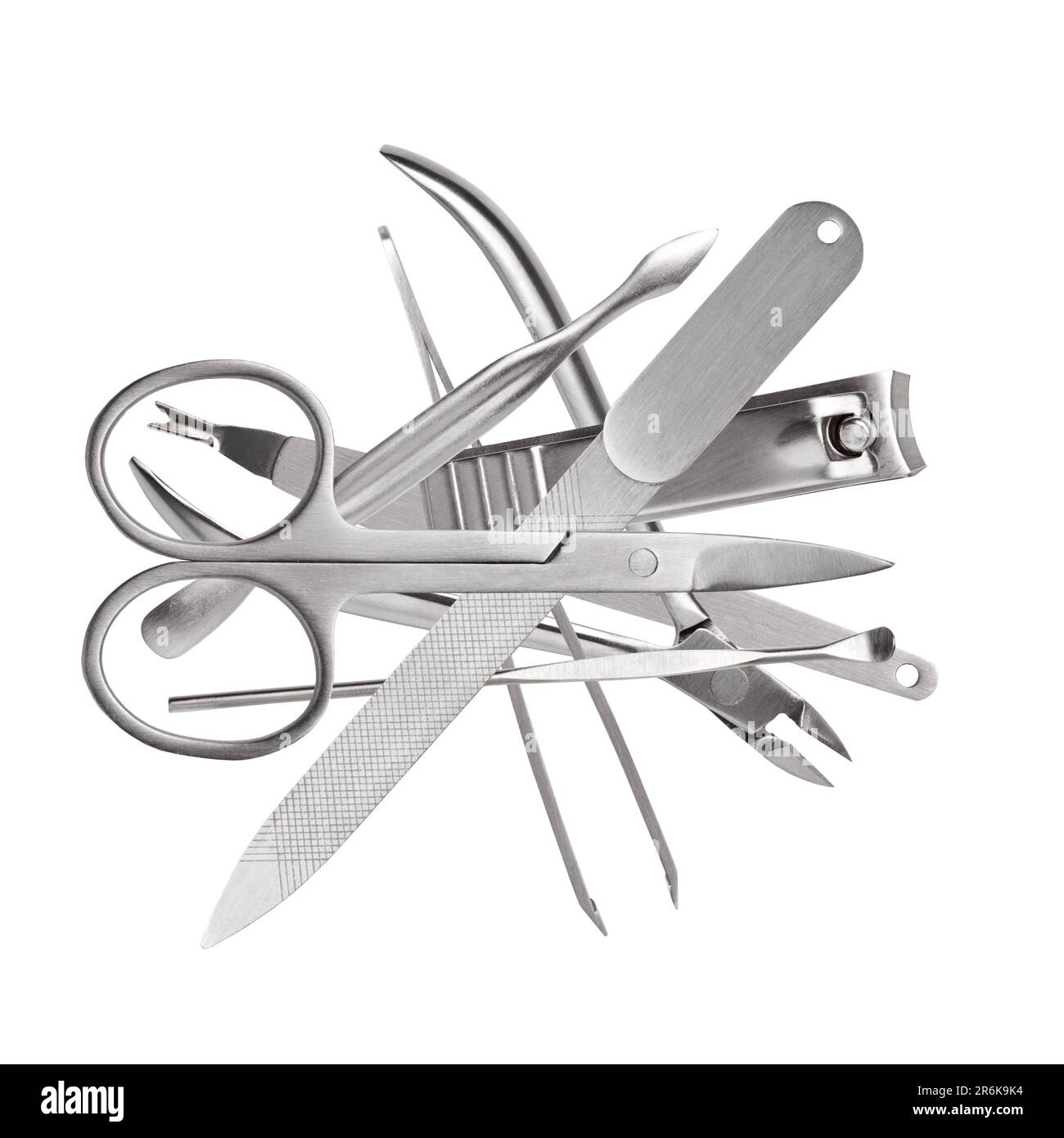 Tools of a manicure set on a white background Stock Photo - Alamy