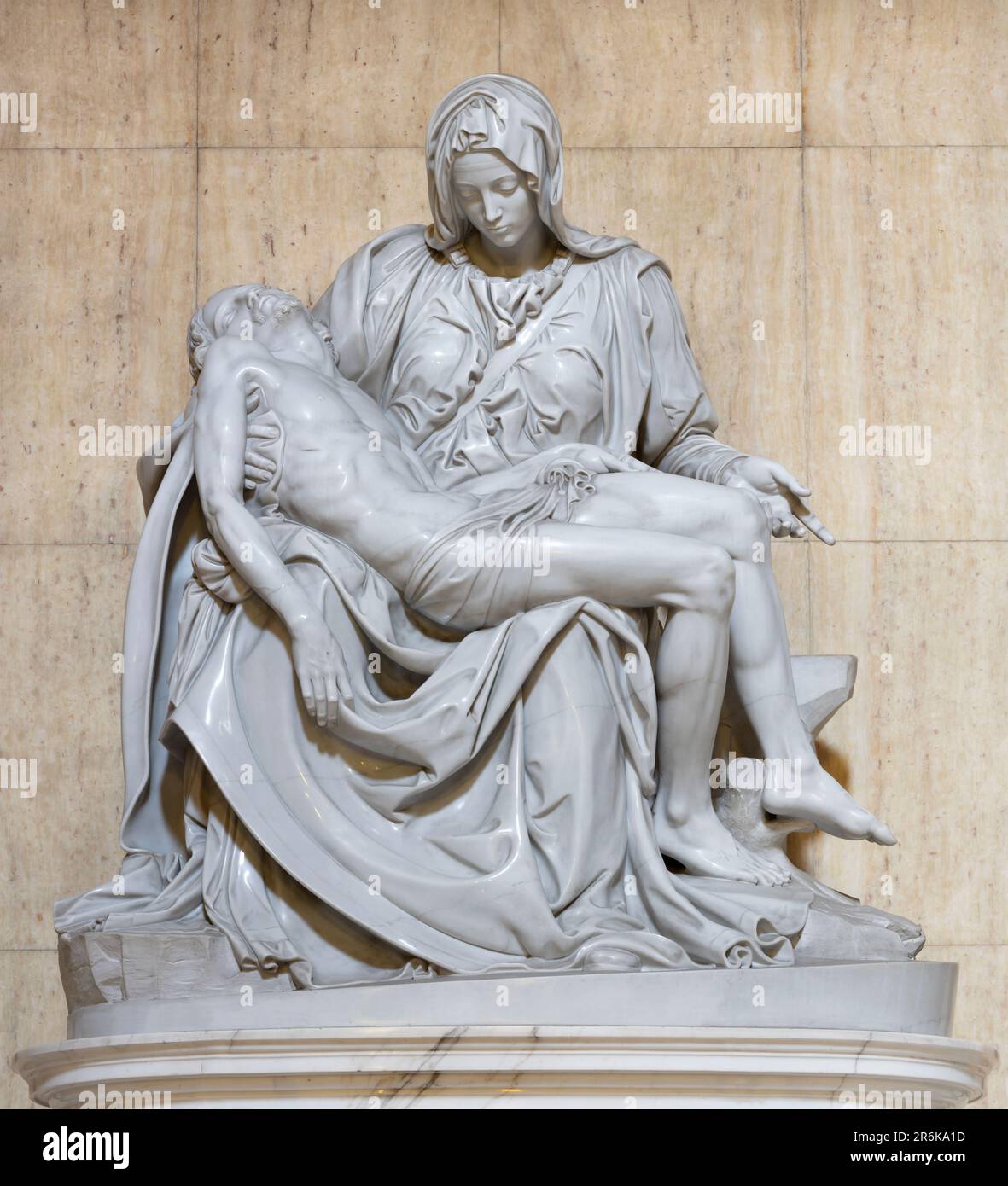 NAPLES, ITALY - APRIL 22, 2023: The statue of Pieta in the church ...