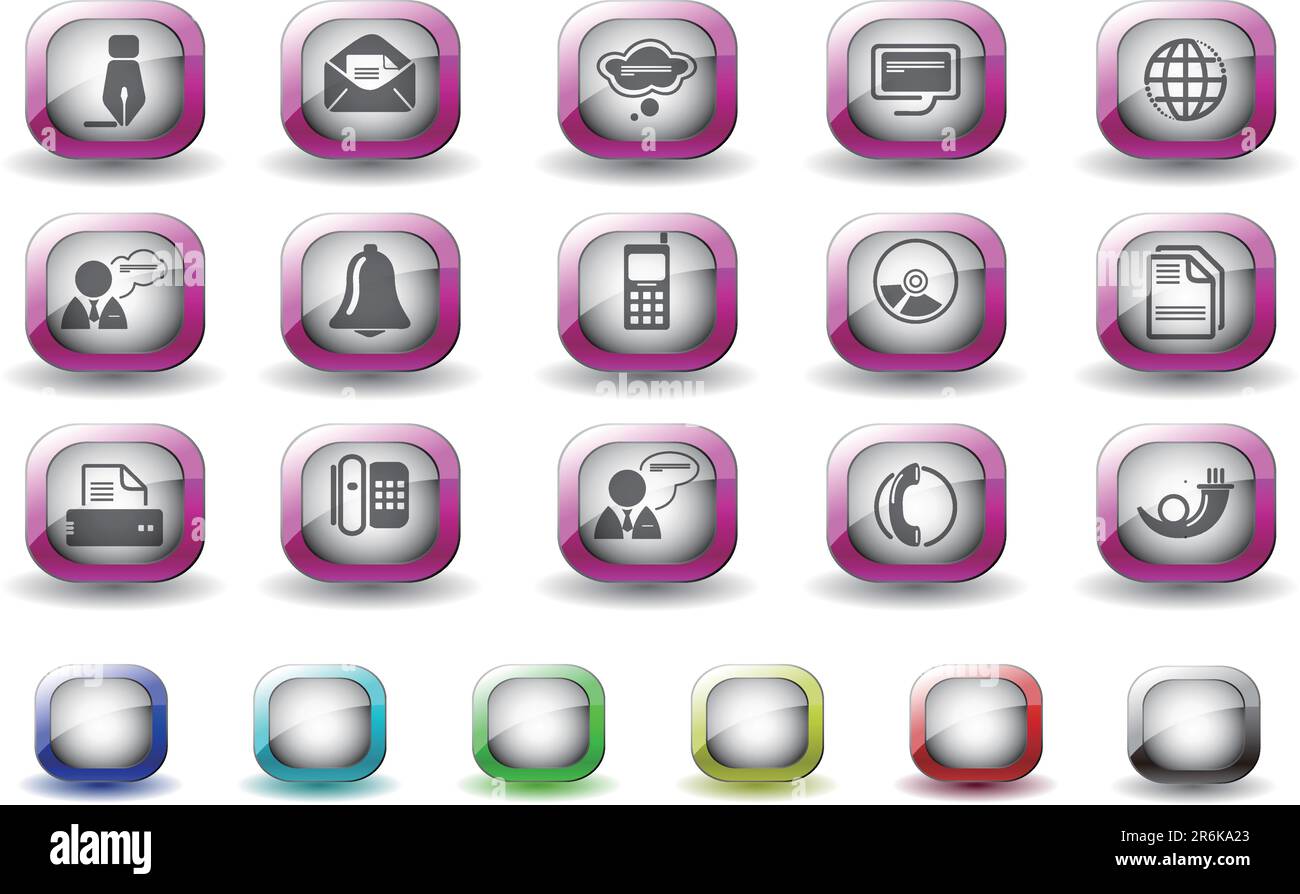 Communication icons TV Series Stock Vector Image & Art - Alamy