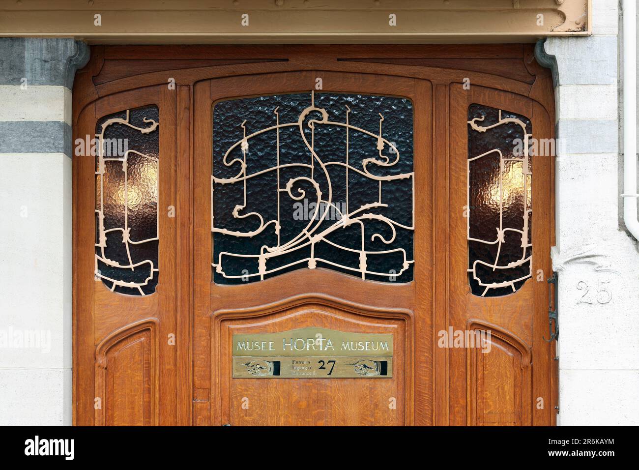 The main entrance to the former home and studio of the architect Victor ...