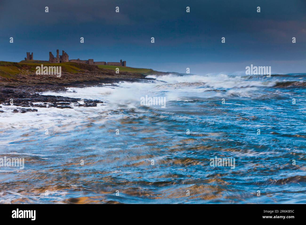 Dunstanburgh Castle, County of Northumberland, England, Storm, Stormy ...