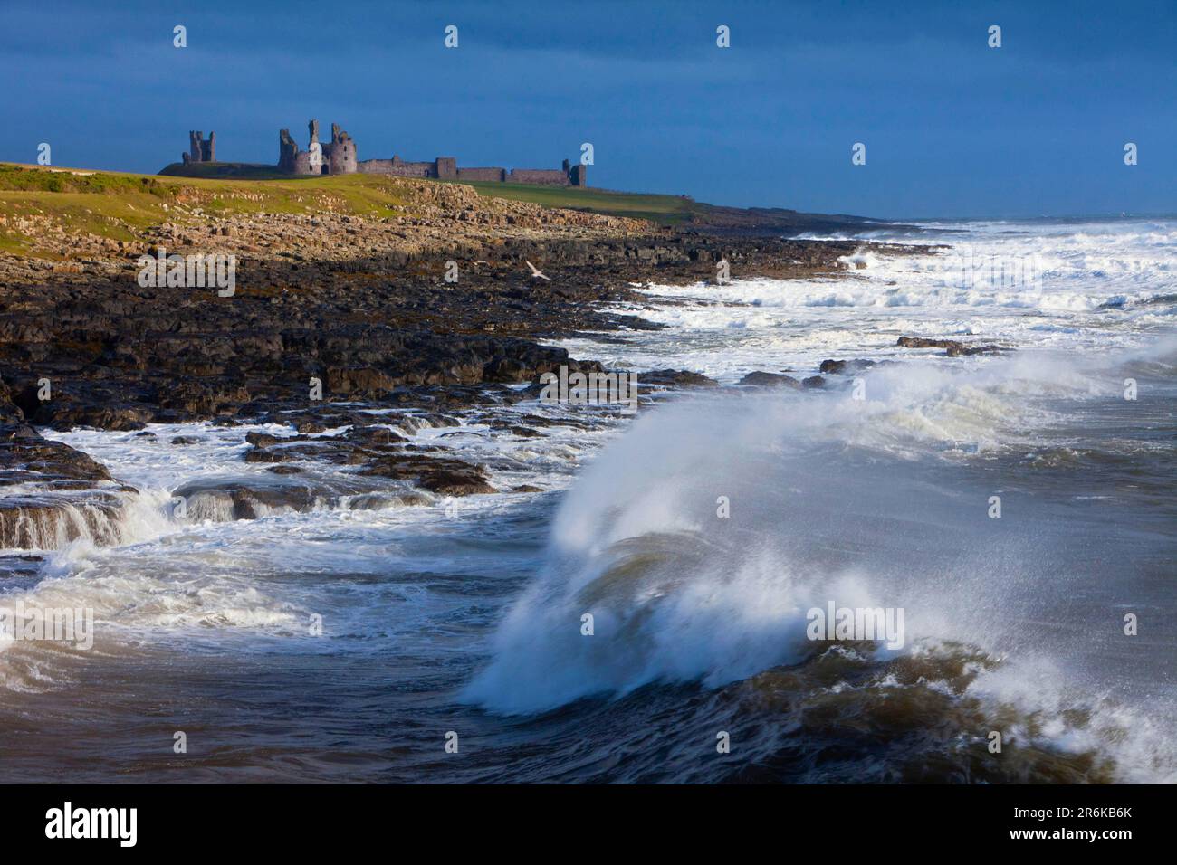 Dunstanburgh Castle, County of Northumberland, England, Storm, Stormy ...
