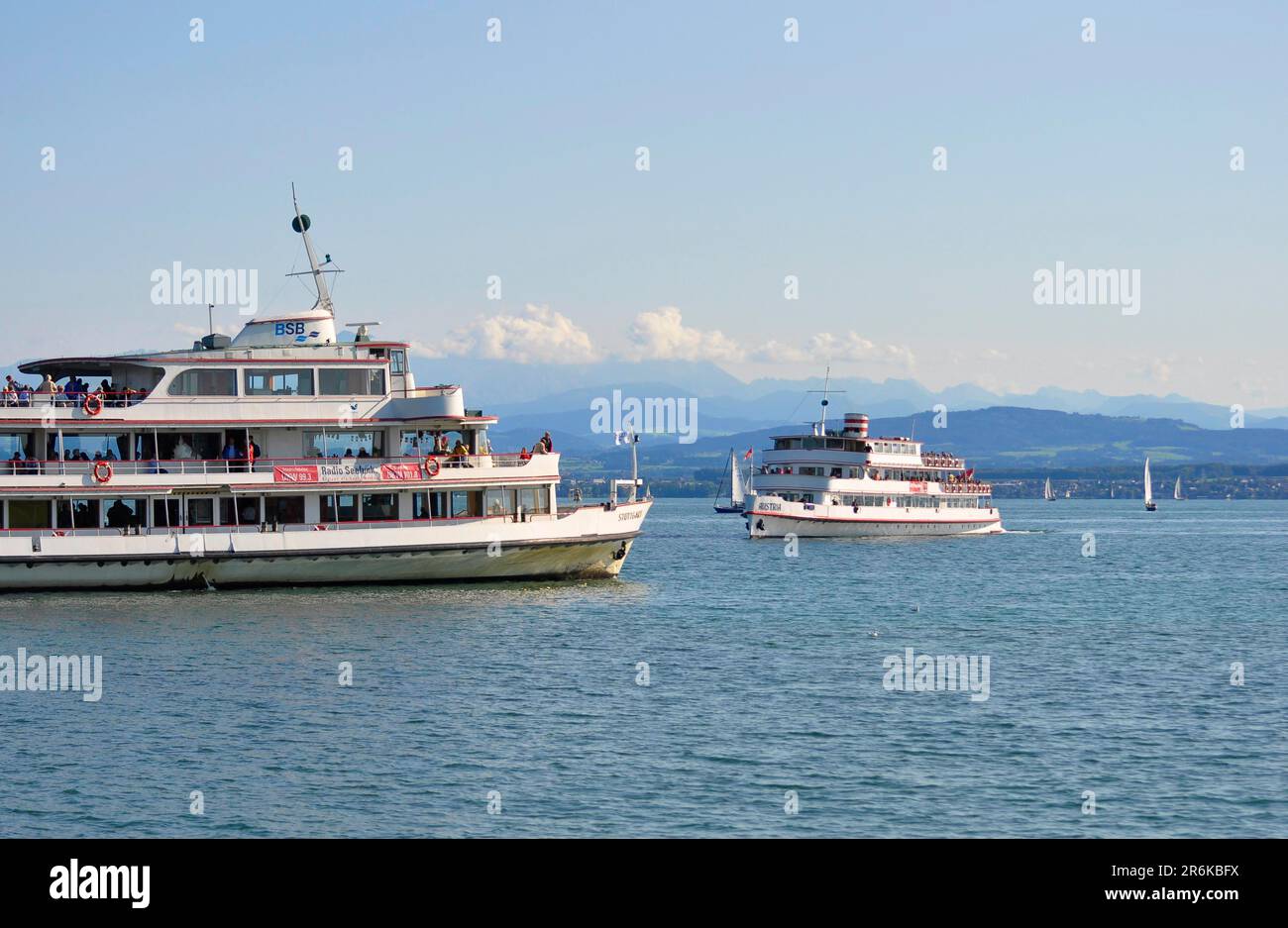 On Lake Constance, Lake Constance shipping, sailing boats, near ...
