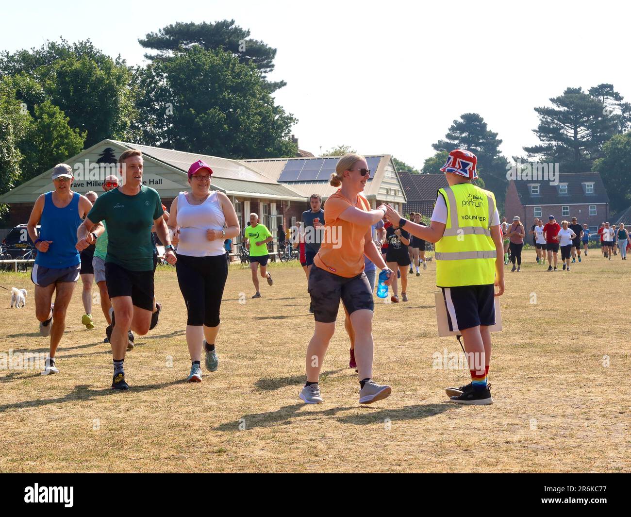 Kesgrave, Suffolk - 10 June 2023 : Parkrun on a hot bright summer ...