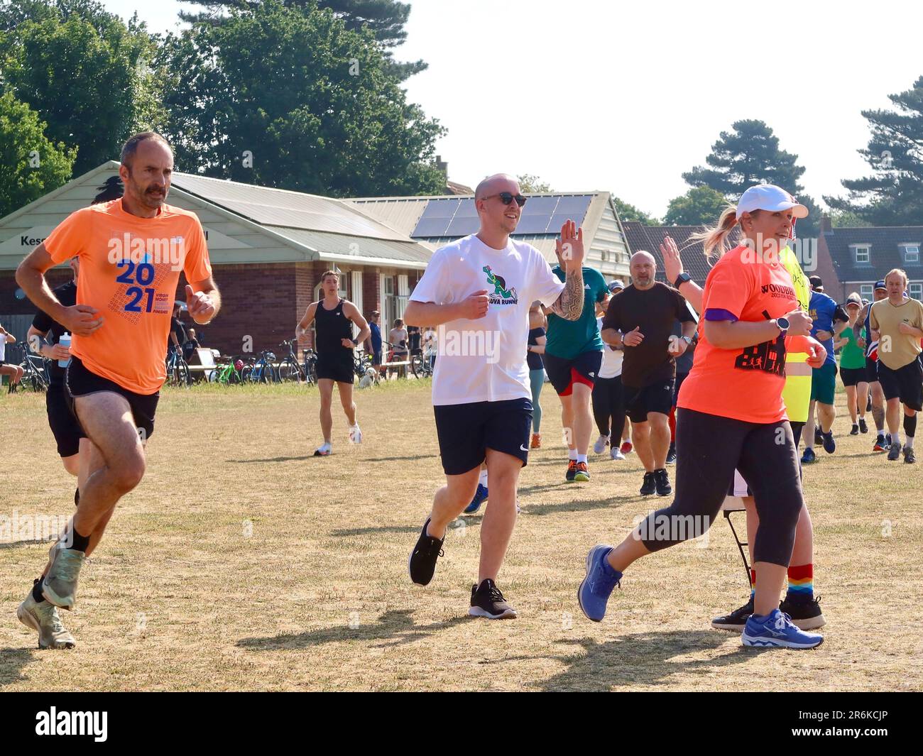 Kesgrave, Suffolk - 10 June 2023 : Parkrun on a hot bright summer ...