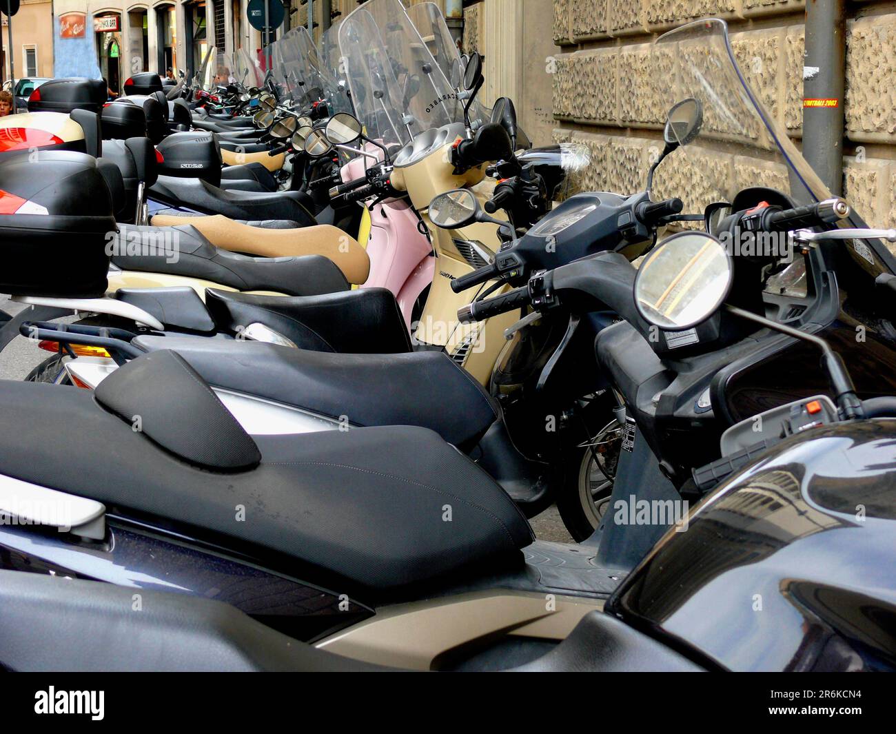 Italy, Emilia Romagna, Ravenna, Via Cavour, Mopeds and Mopeds Stock ...