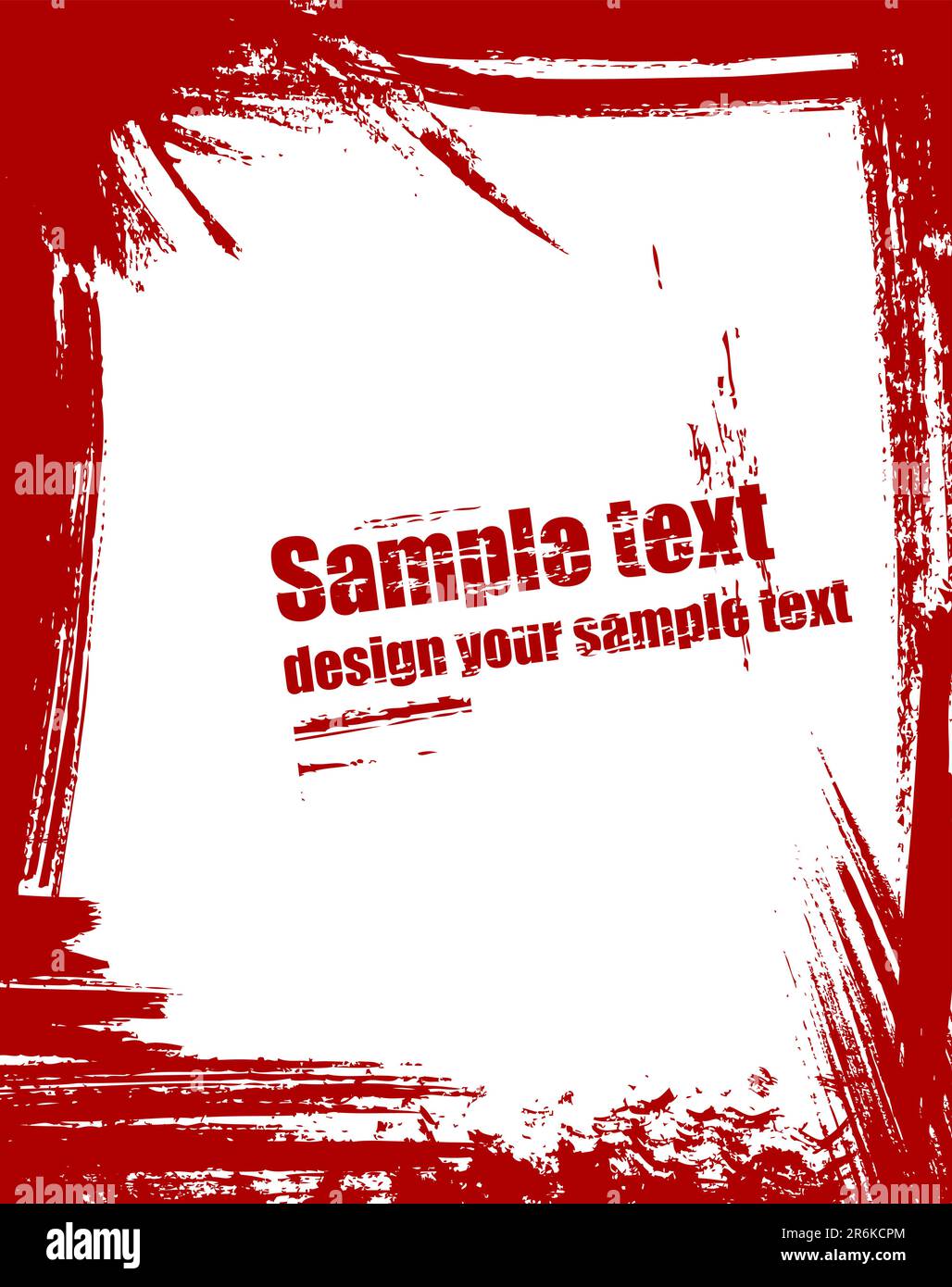 Grunge frame in red color Stock Vector Image & Art - Alamy