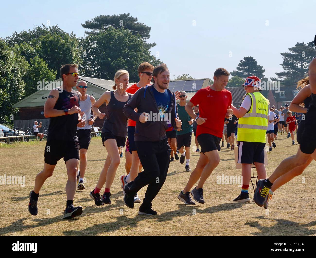 Kesgrave, Suffolk - 10 June 2023 : Parkrun on a hot bright summer ...