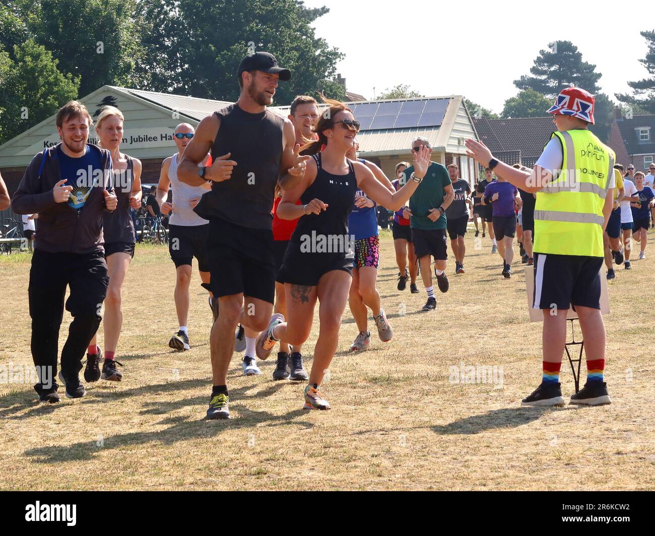Kesgrave, Suffolk - 10 June 2023 : Parkrun on a hot bright summer ...