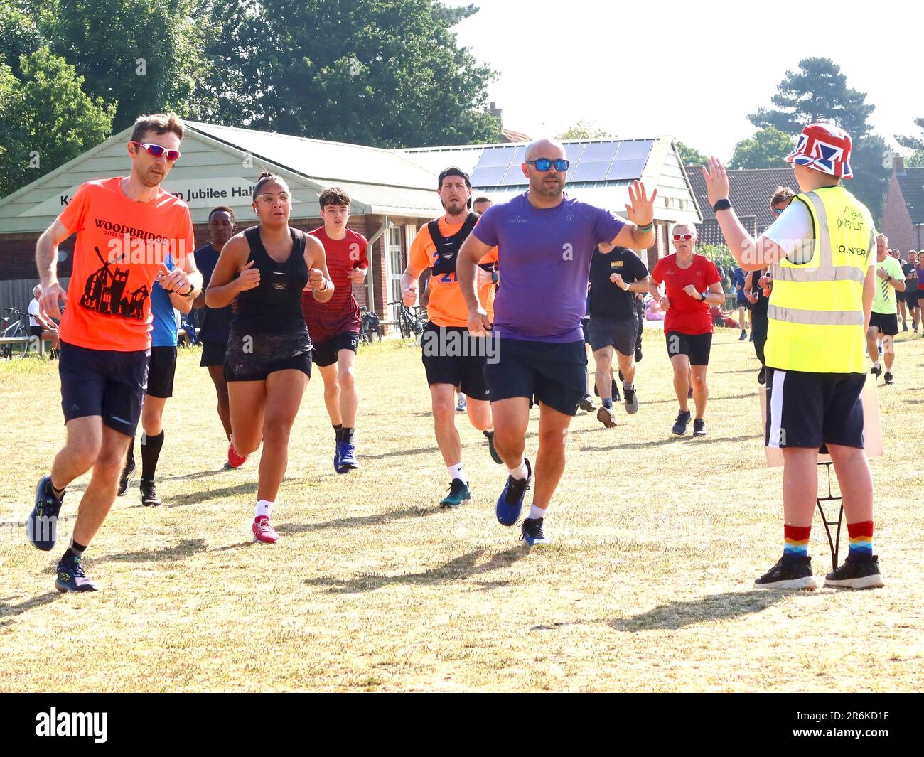Kesgrave, Suffolk - 10 June 2023 : Parkrun on a hot bright summer ...
