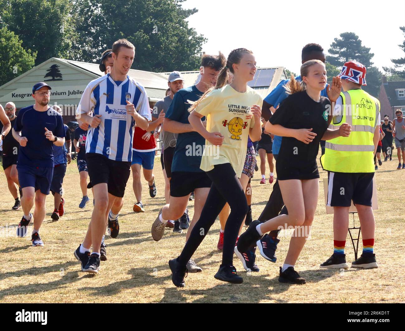 Kesgrave, Suffolk - 10 June 2023 : Parkrun on a hot bright summer ...