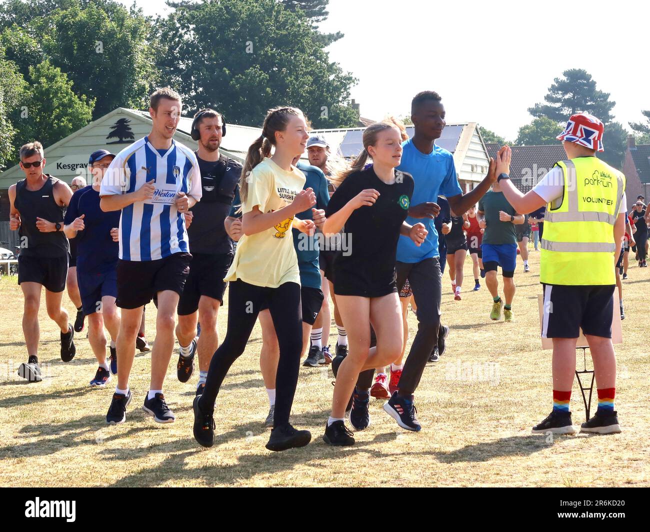 Kesgrave, Suffolk - 10 June 2023 : Parkrun on a hot bright summer ...