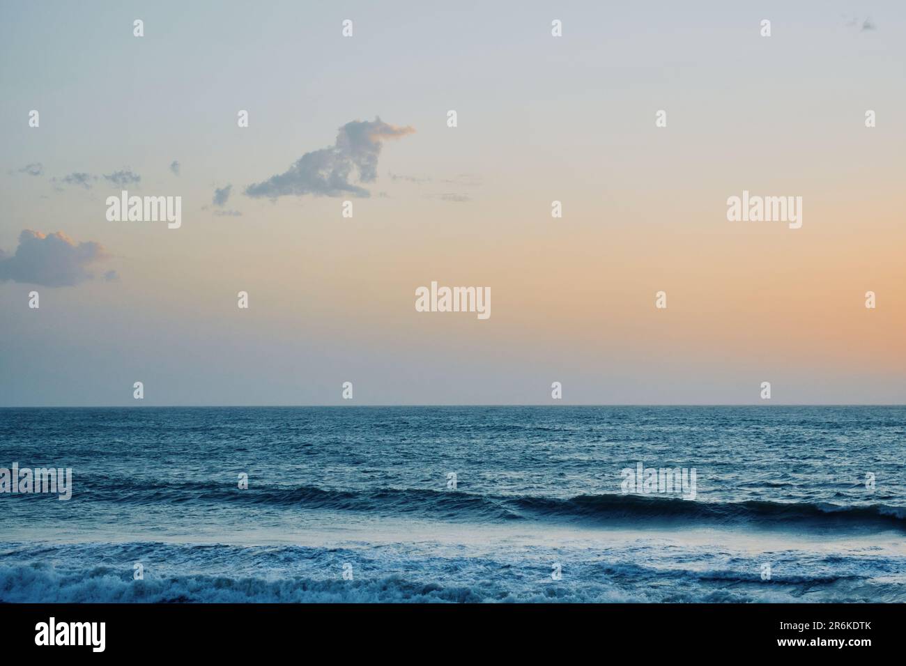 Sunset over the sea with nice colors Stock Photo - Alamy
