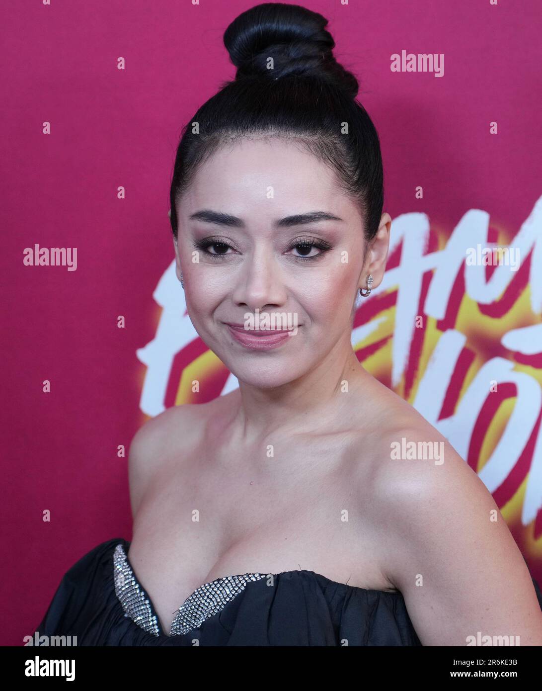 Los Angeles, USA. 09th June, 2023. Aimee Garcia arrives at the Searchlight Pictures' FLAMIN' HOT ...