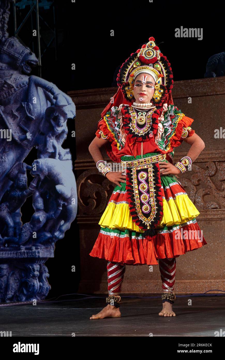 Yakshagana, Mahishamardini epic, traditional folk dance by Sri ...