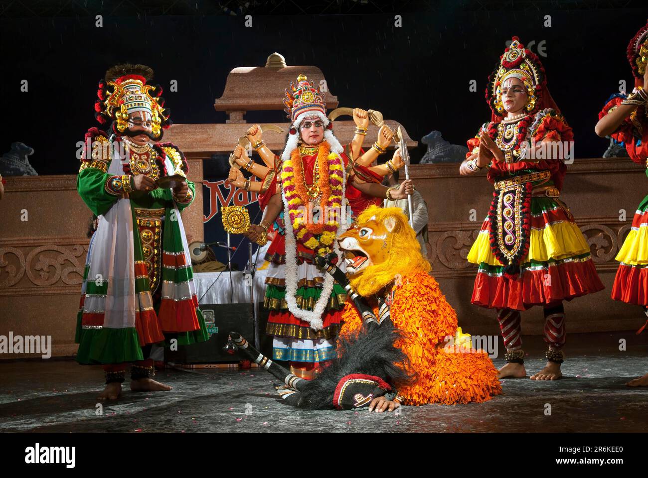 Yakshagana, Mahishamardini epic, traditional folk dance by Sri ...