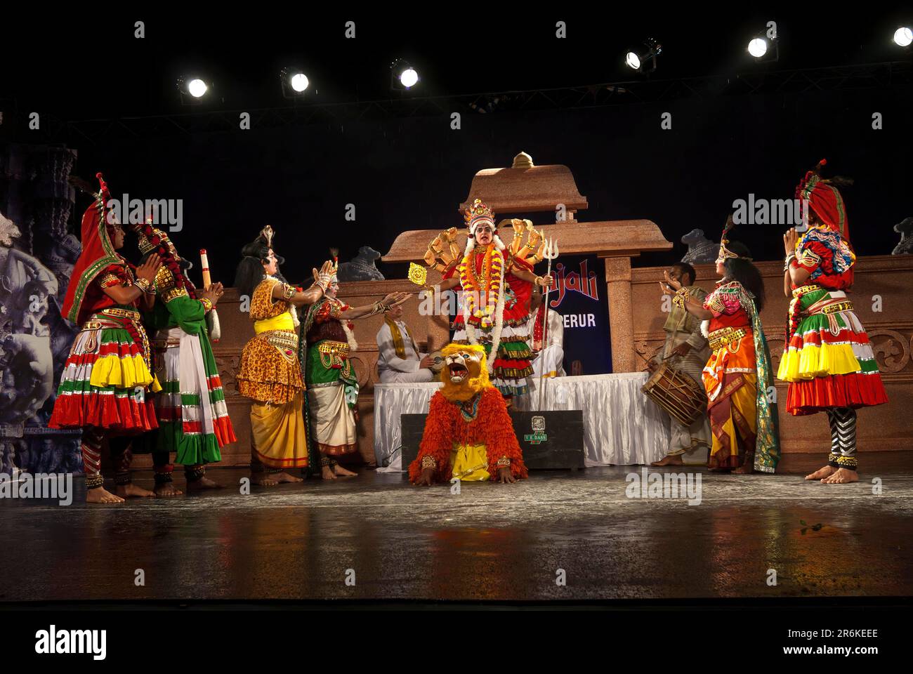Yakshagana, Mahishamardini epic, traditional folk dance by Sri ...