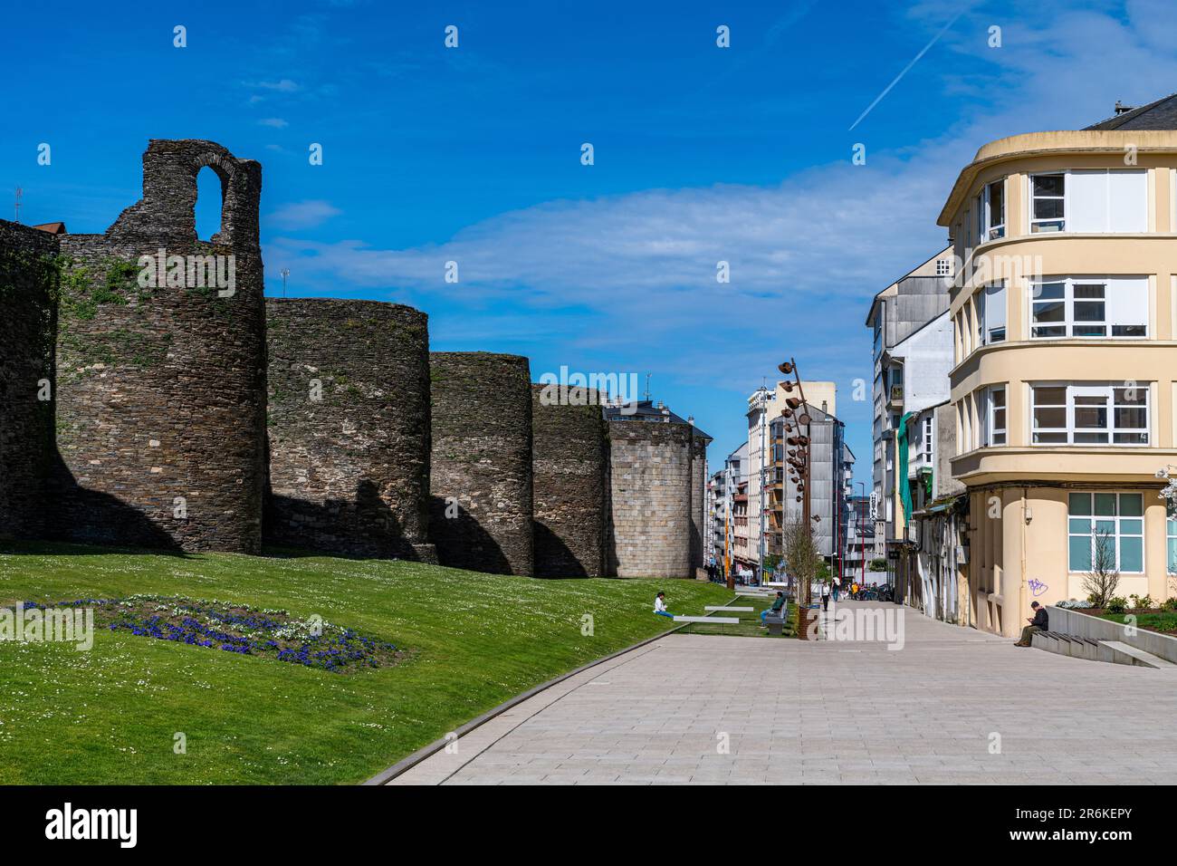 The Roman walled town of Lugo, UNESCO World Heritage Site, Galicia ...