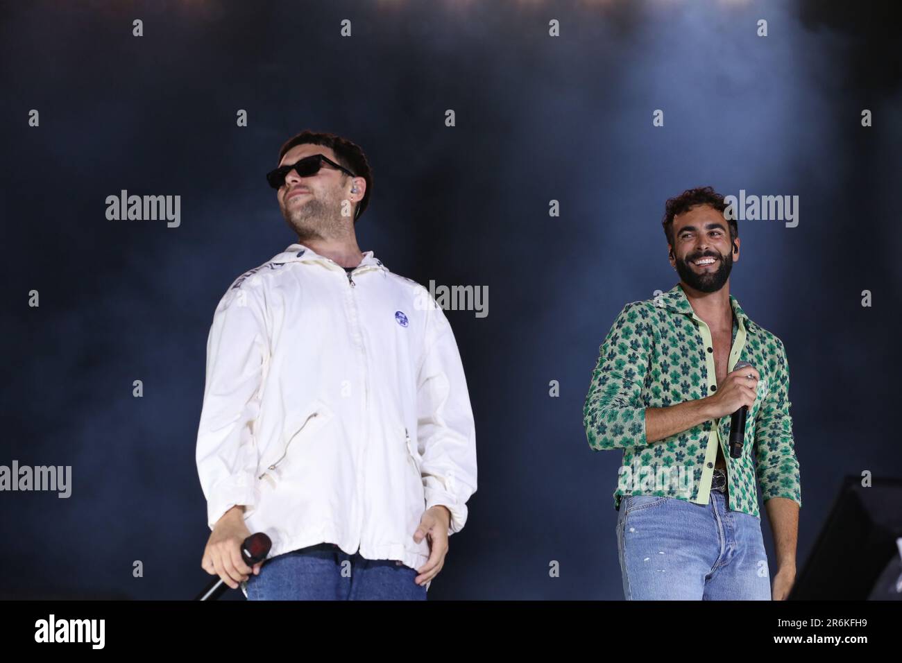 Stadio Olimpico , Rome, Italy, June 09, 2023, Marco Mengoni to Gazzelle ...