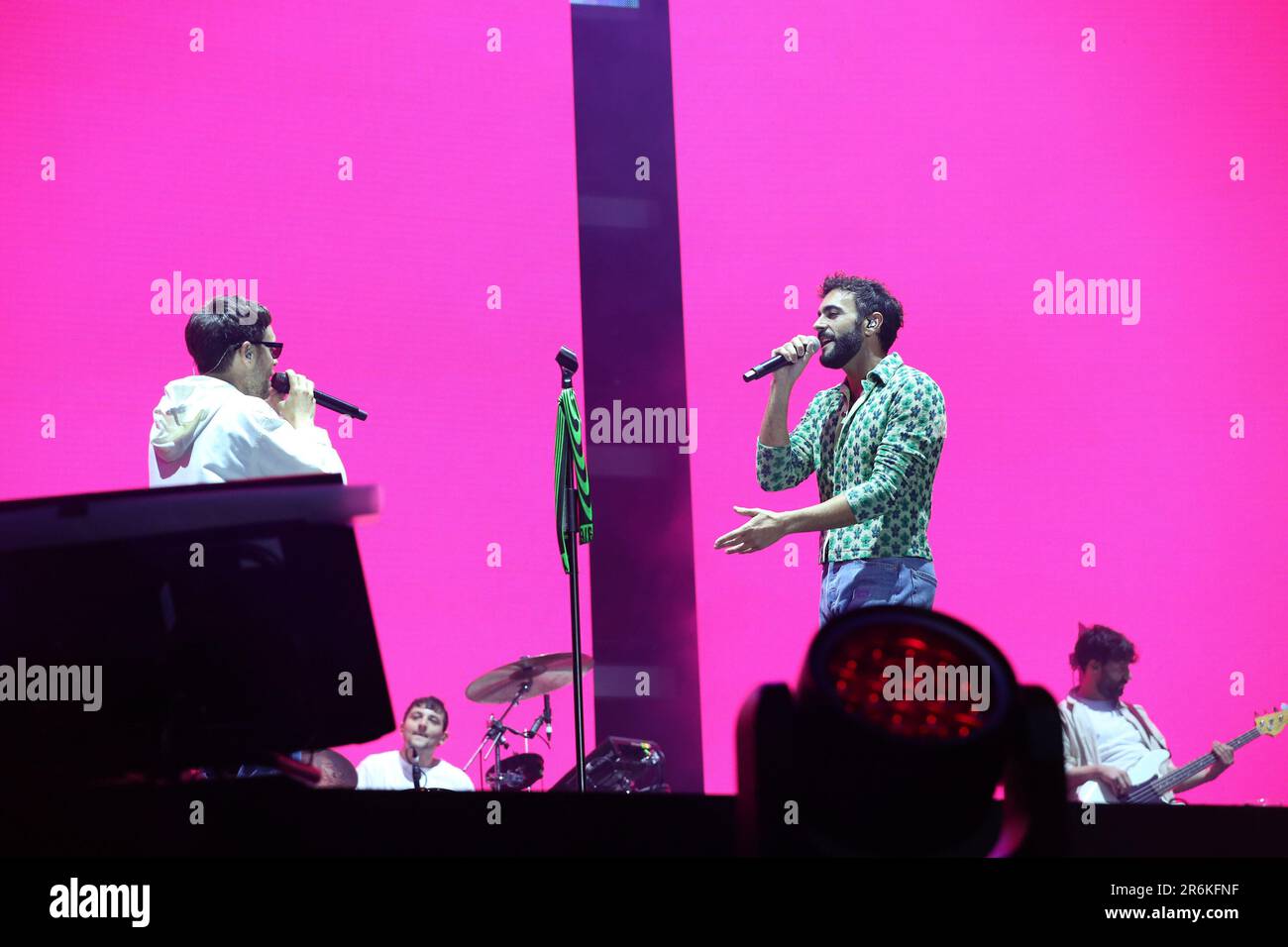 Stadio Olimpico , Rome, Italy, June 09, 2023, Marco Mengoni to Gazzelle ...