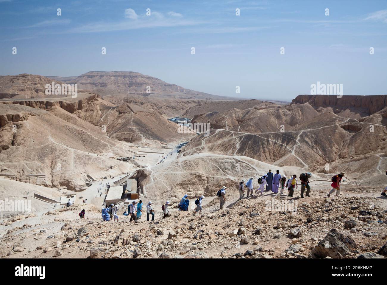 Tourists in the Valley of the Kings, Valley of the Kings, Egypt Stock ...
