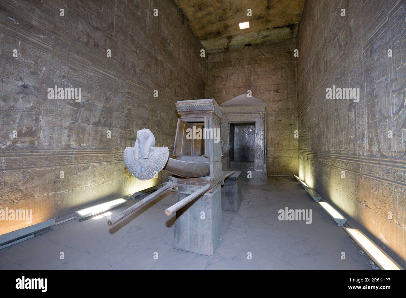Barque, Hathor Sanctuary, Edfu, Idfu, Temple of Horus, Egypt Stock ...