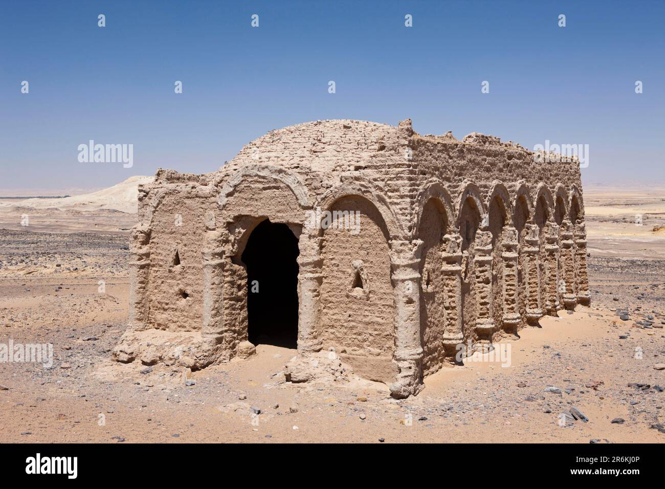 Necropolis of El Bagawat, Kargha Oasis, Libyan Desert, Egypt Stock ...