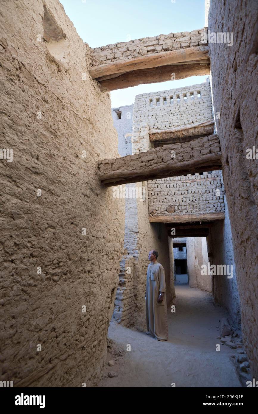 Alley, Old Town Al Qasr, Dakhla Oasis, Libyan Desert, El Qasr, Egypt ...