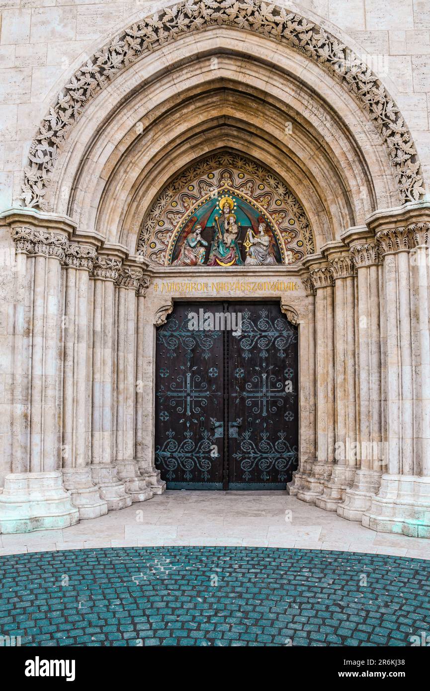 Door Entrance to Matthias Church in Budapest, Hungary Stock Photo - Alamy