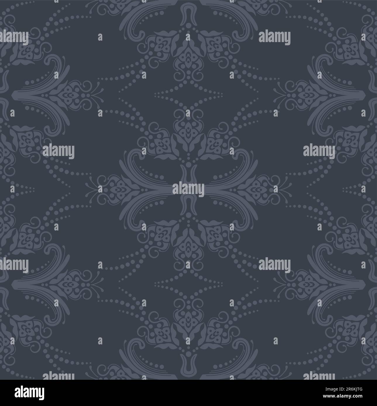 Luxury seamless grey floral wallpaper. This image is a vector ...