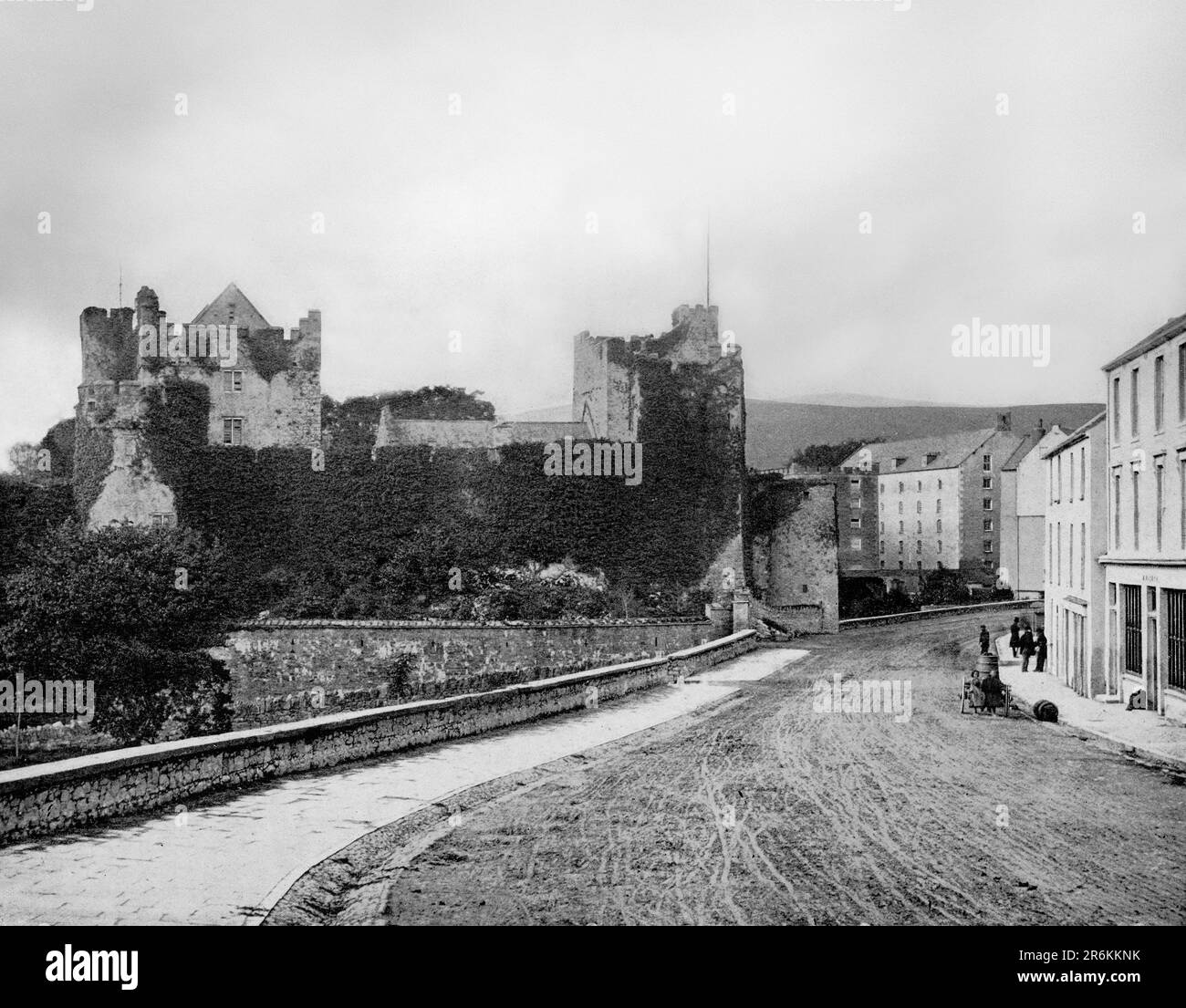 A late 19th century view of Cahir Castle, in County Tipperary, one of ...