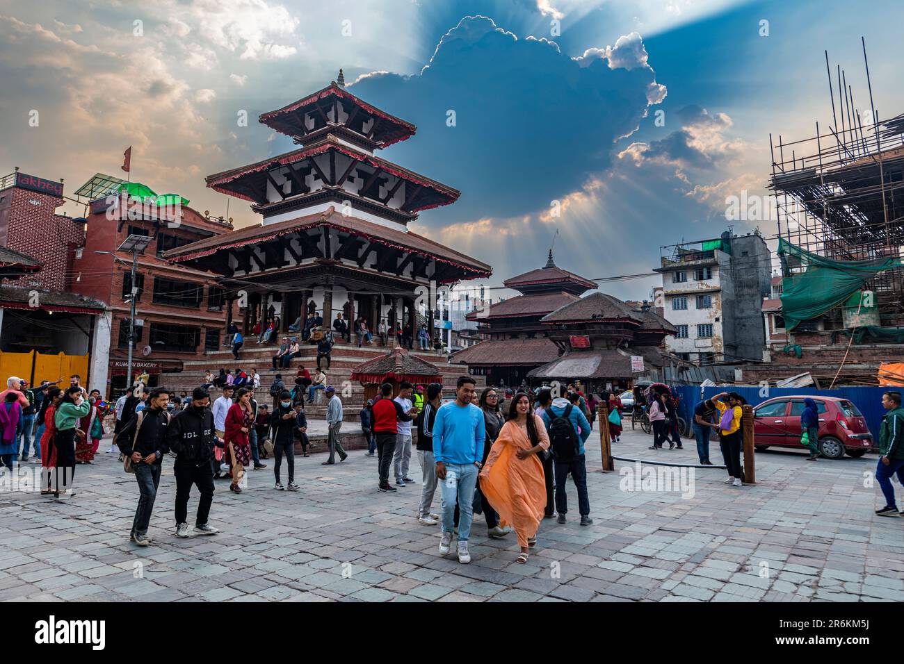 Temples, Durbar Square, UNESCO World Heritage Site, Kathmandu, Nepal ...