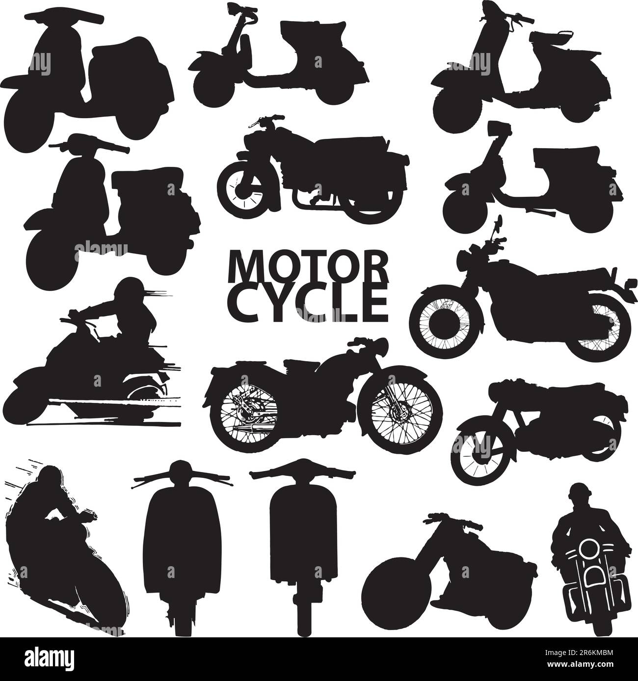 set of motorcycle vector Stock Vector Image & Art - Alamy