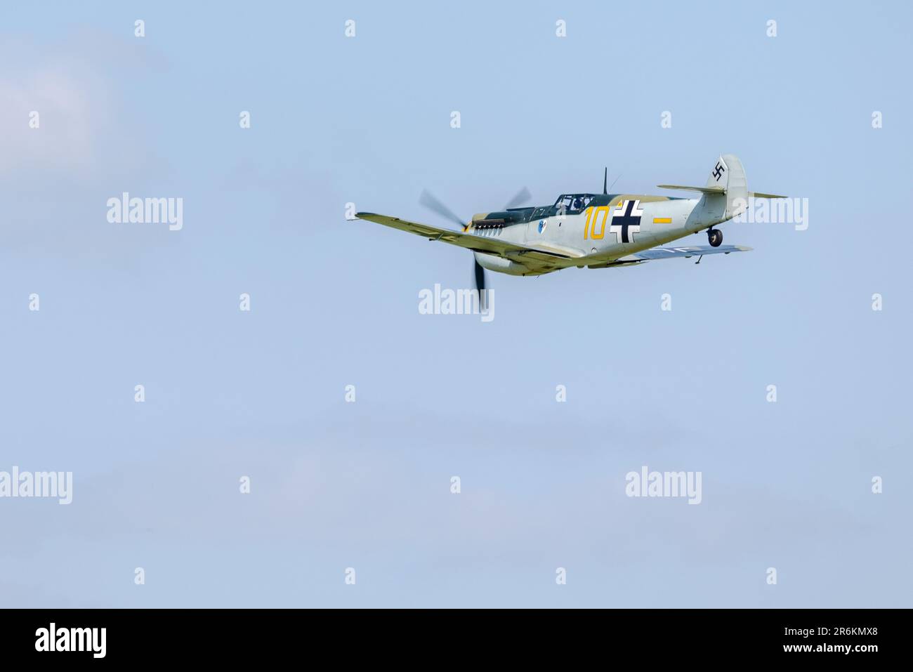 1949 Hispano HA-112 MIL Buchon ‘G-AWHK’ airborne at Shuttleworth Around ...