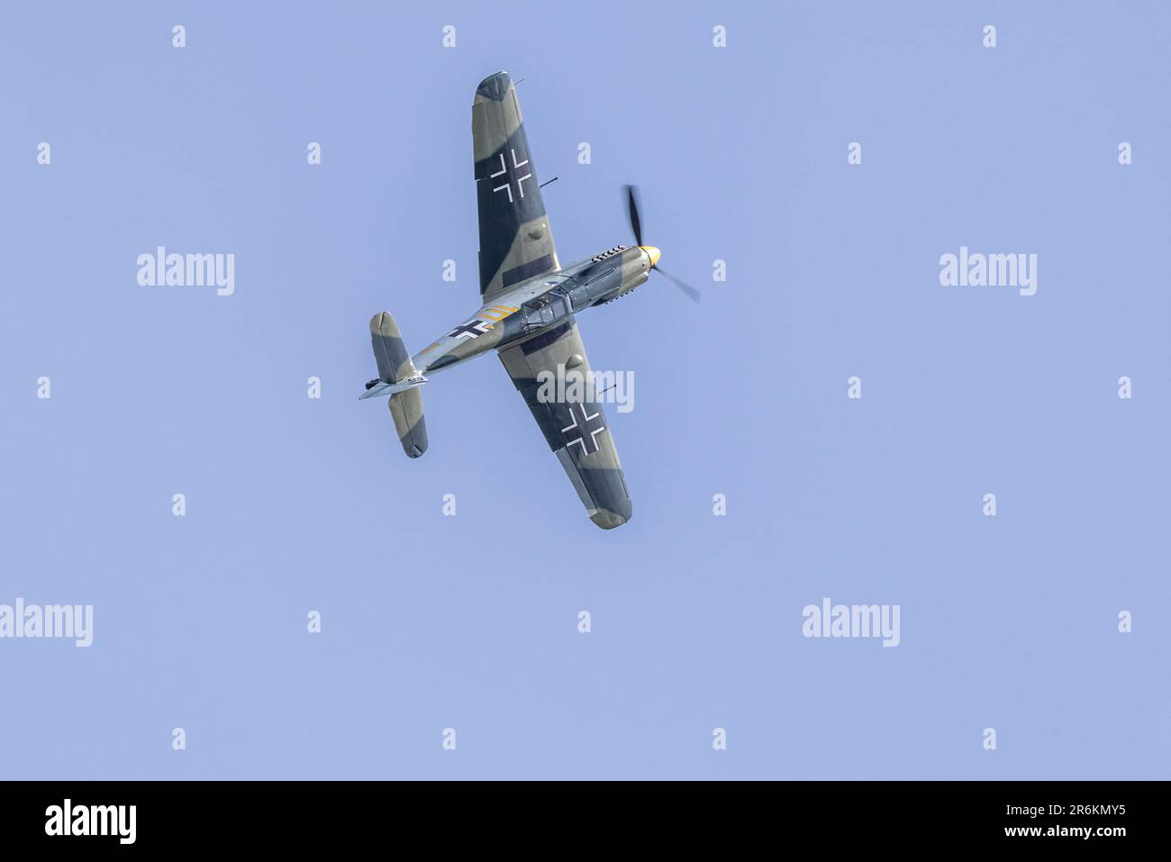 1949 Hispano HA-112 MIL Buchon ‘G-AWHK’ airborne at Shuttleworth Around ...