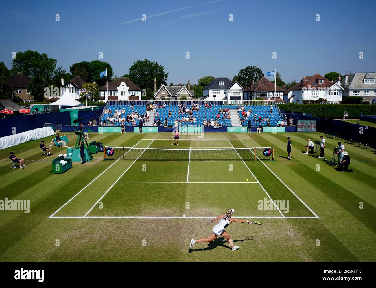 Great Britain's Katie Swan in action against Great Britain's Yuriko ...