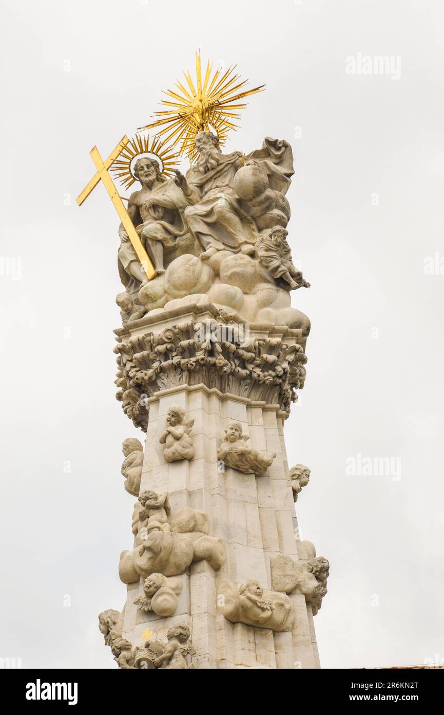 Holy Trinity Statue in the Castle District in Budapest, Hungary Stock ...