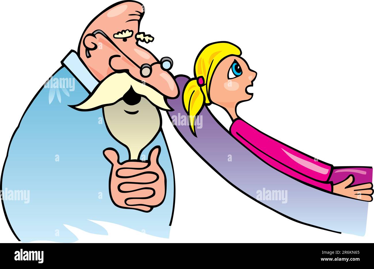 Cartoon illustration of blonde teen girl at shrink doctor Stock Vector ...