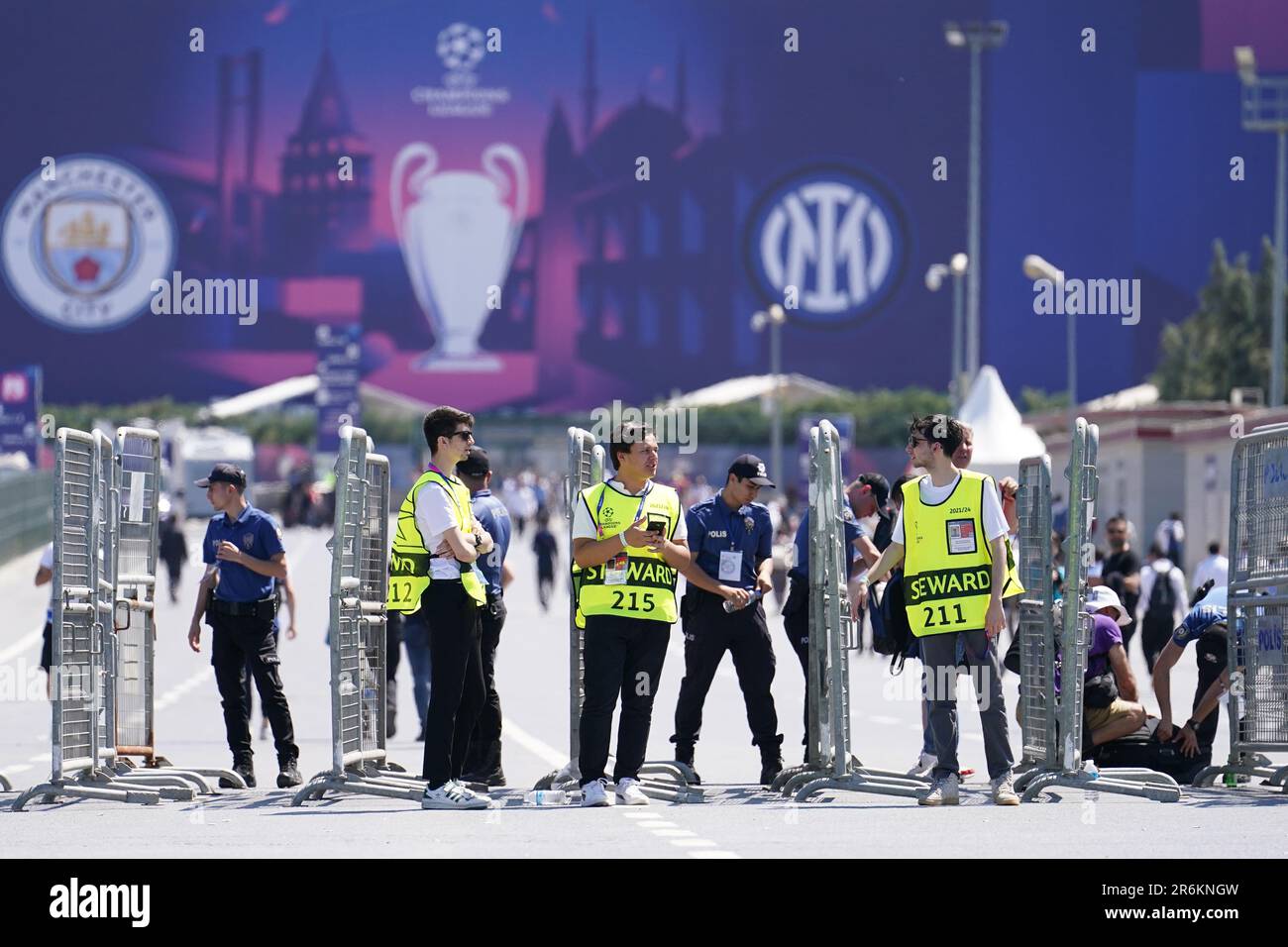 Security outside the stadium before the UEFA Champions League final ...