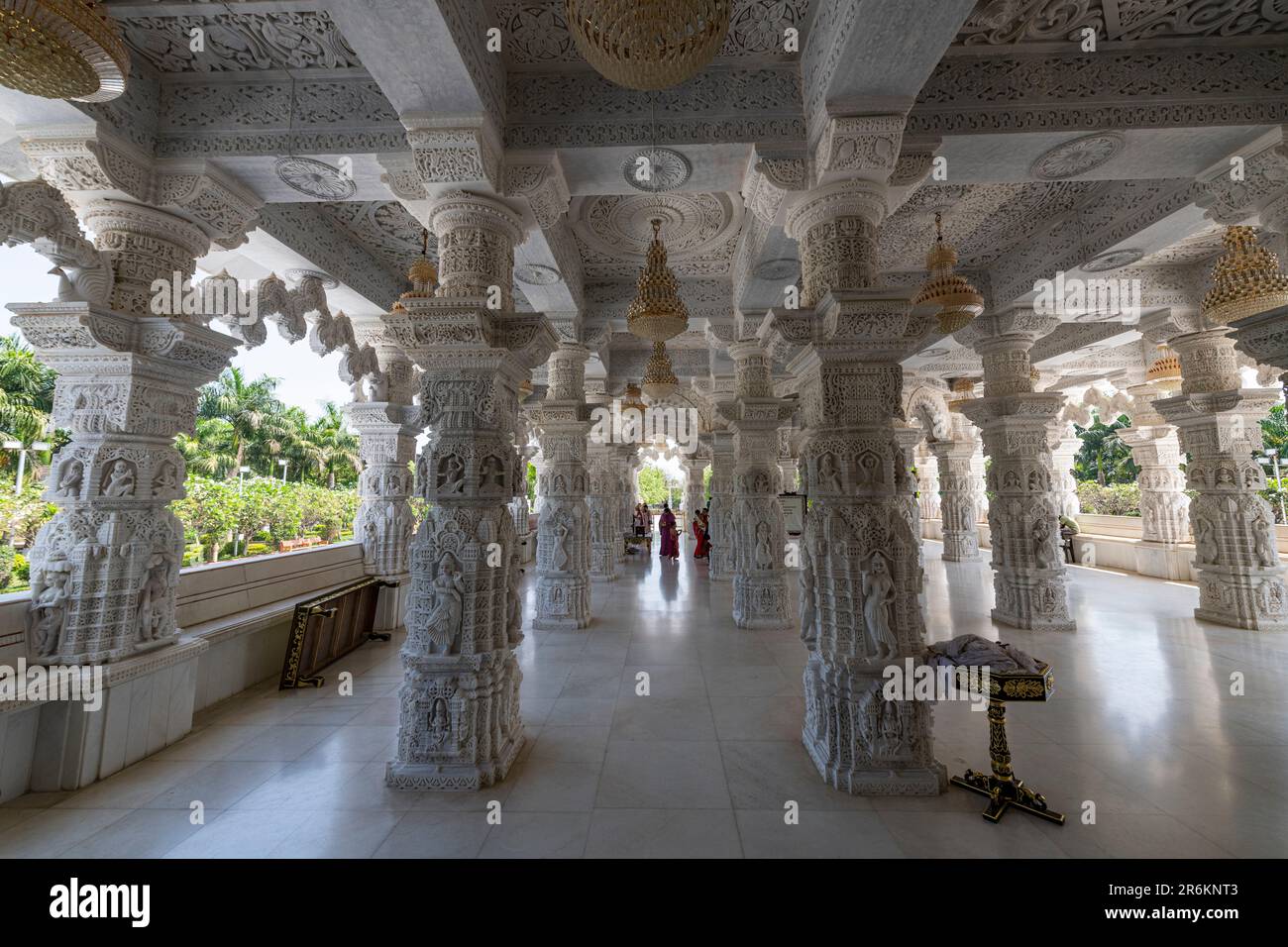 Marble built Dharamshala Manilaxmi Tirth Jain temple, Gujarat, India ...