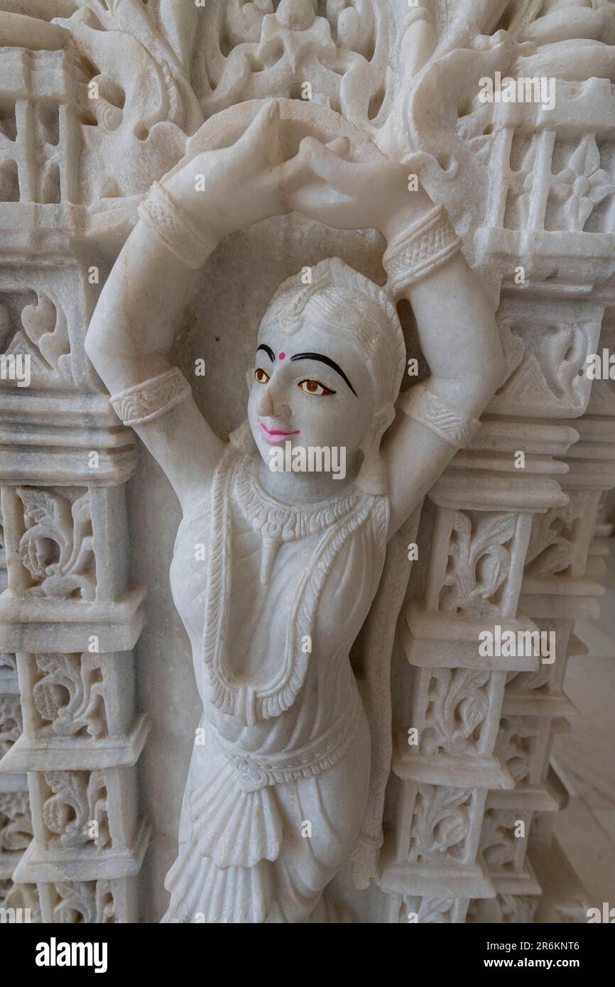 Marble built Dharamshala Manilaxmi Tirth Jain temple, Gujarat, India, Asia Stock Photo - Alamy
