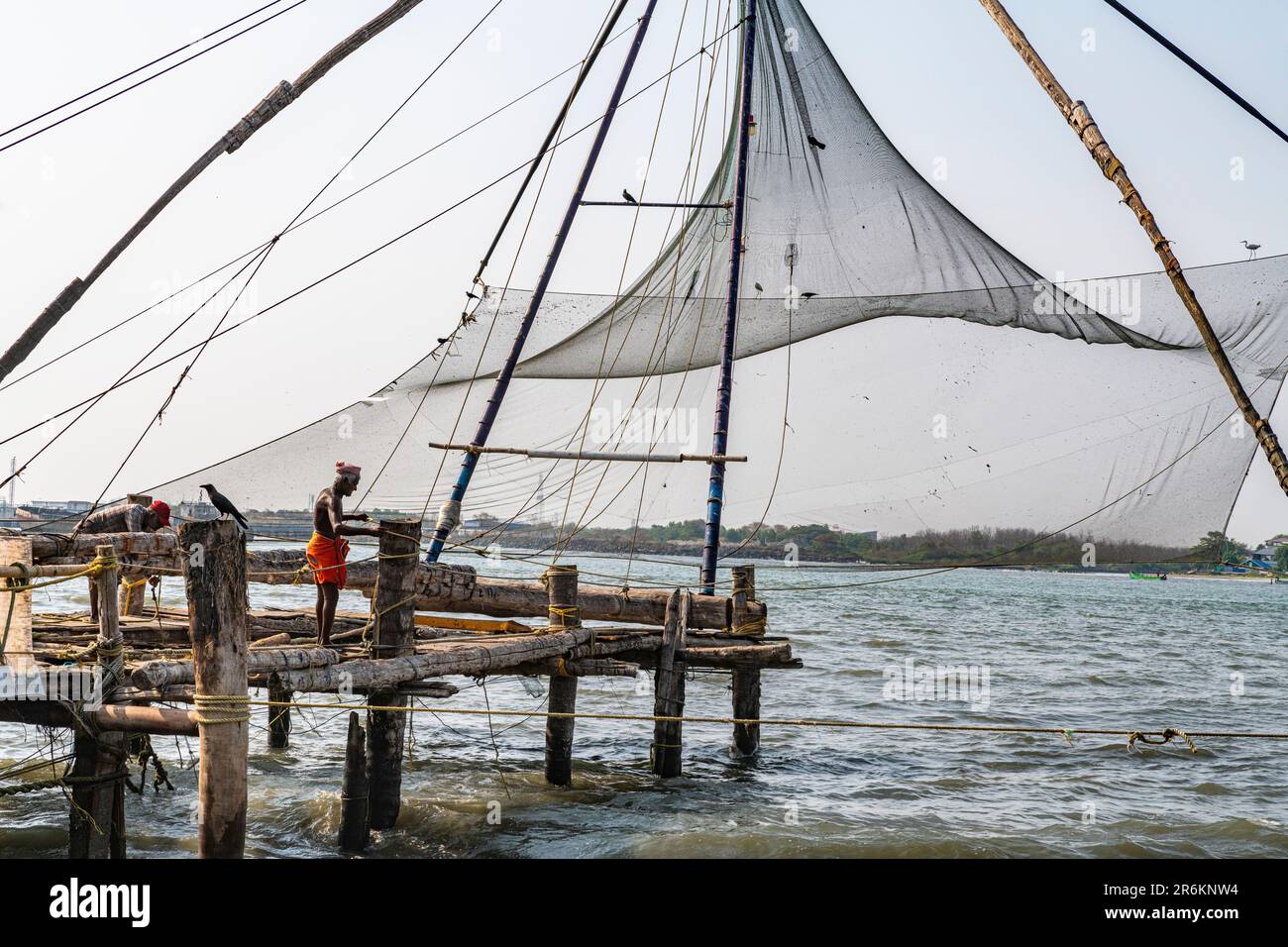 Chinese fishing nets, Kochi, Kerala, India, Asia Stock Photo - Alamy