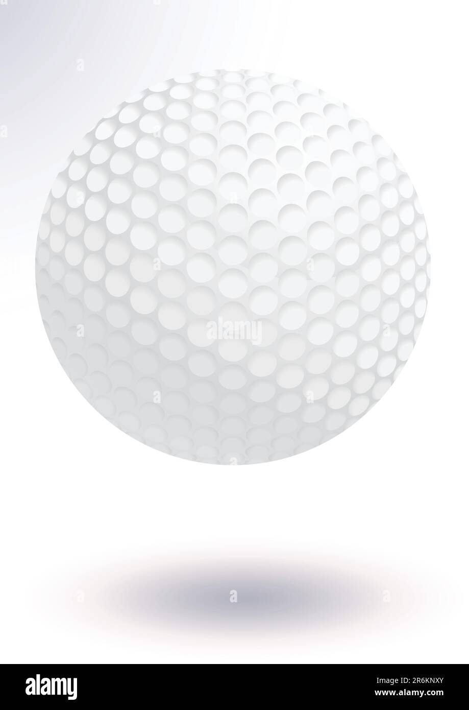 Vector illustration of a golf ball. All objects and details are ...