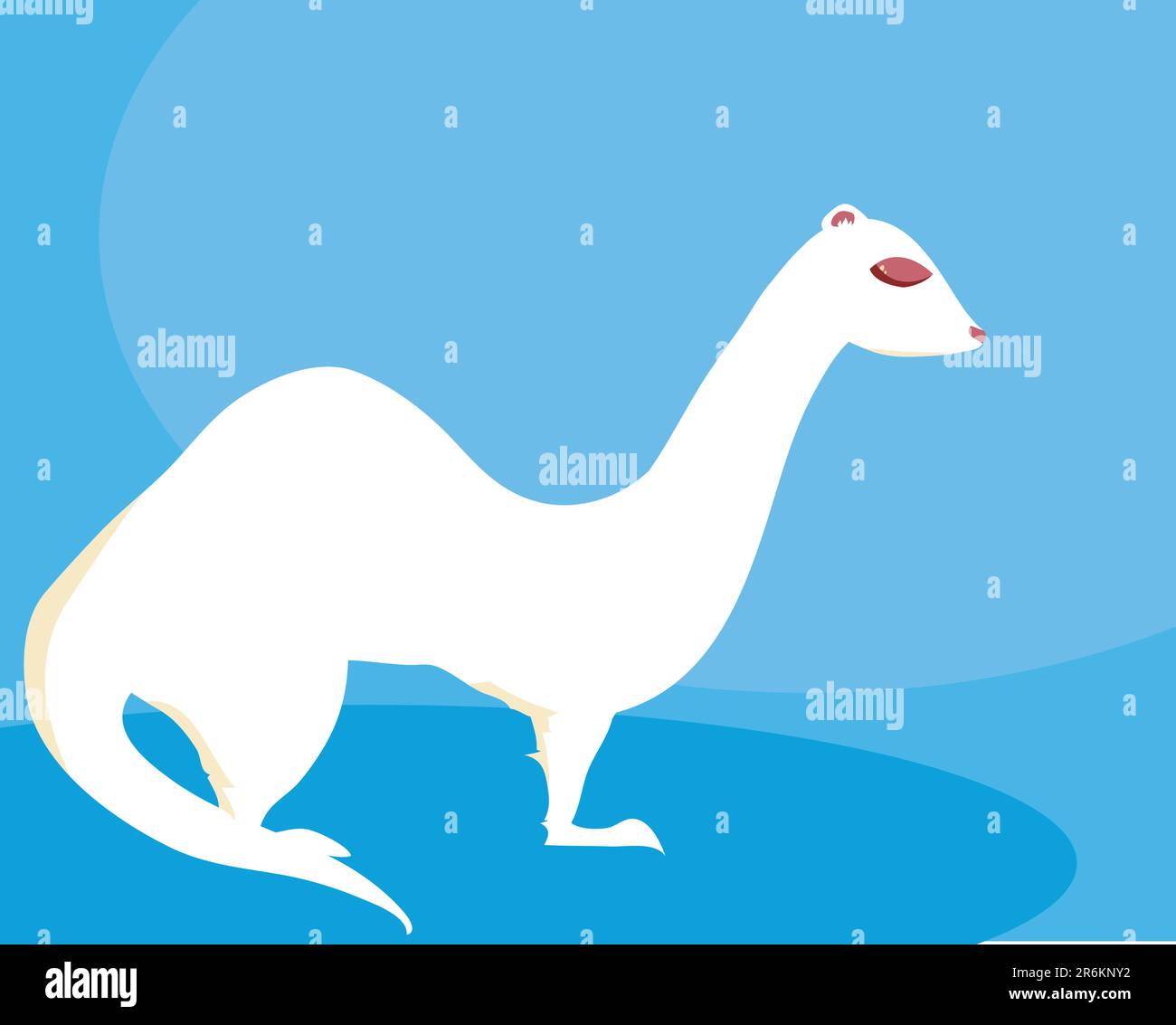 Stylized Albino Ferret standing in profile - based on my little sprite ...